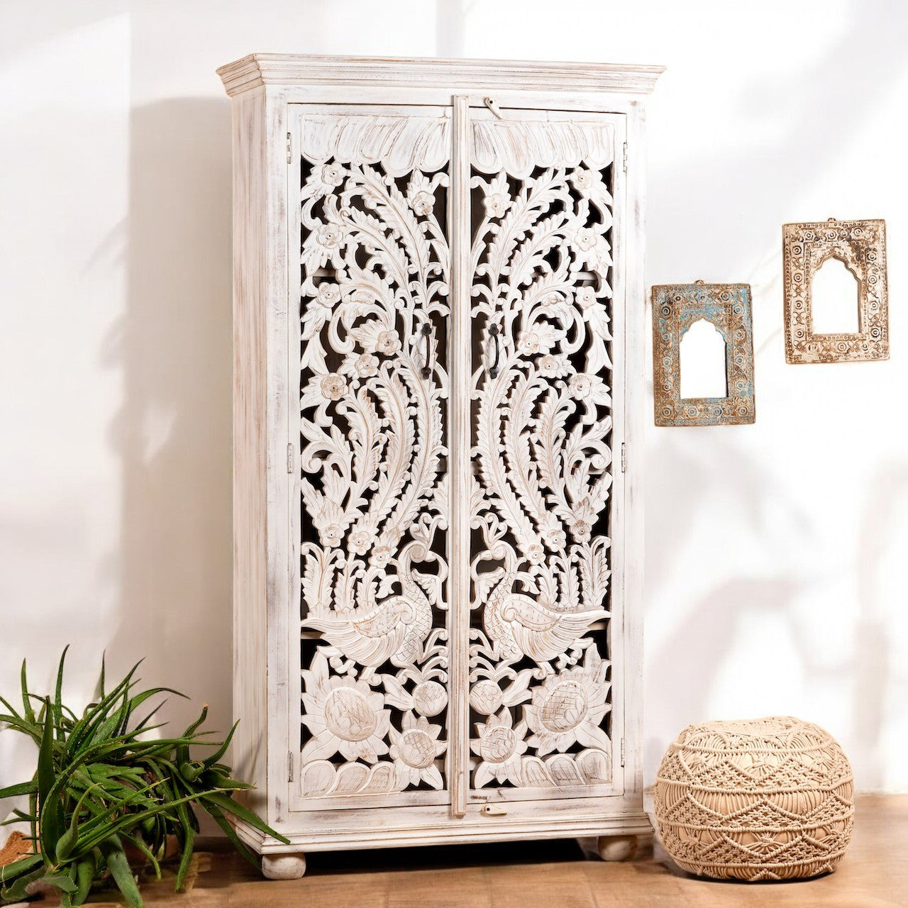 Hand Carved Solid Wood Antique Wardrobes & Vintage Armoire Collection ...