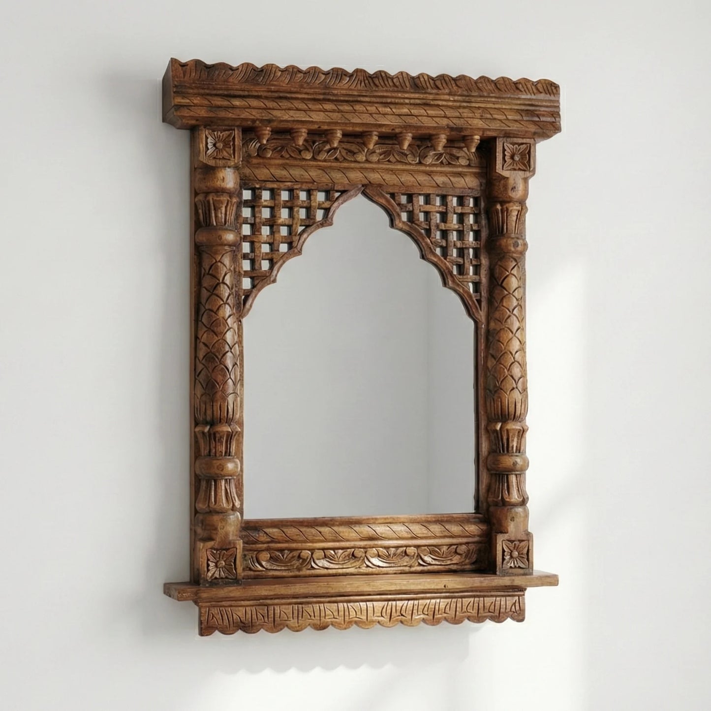 Wooden Jharokha Mirror - A Stunning Piece of Art That Blends Tradition ...