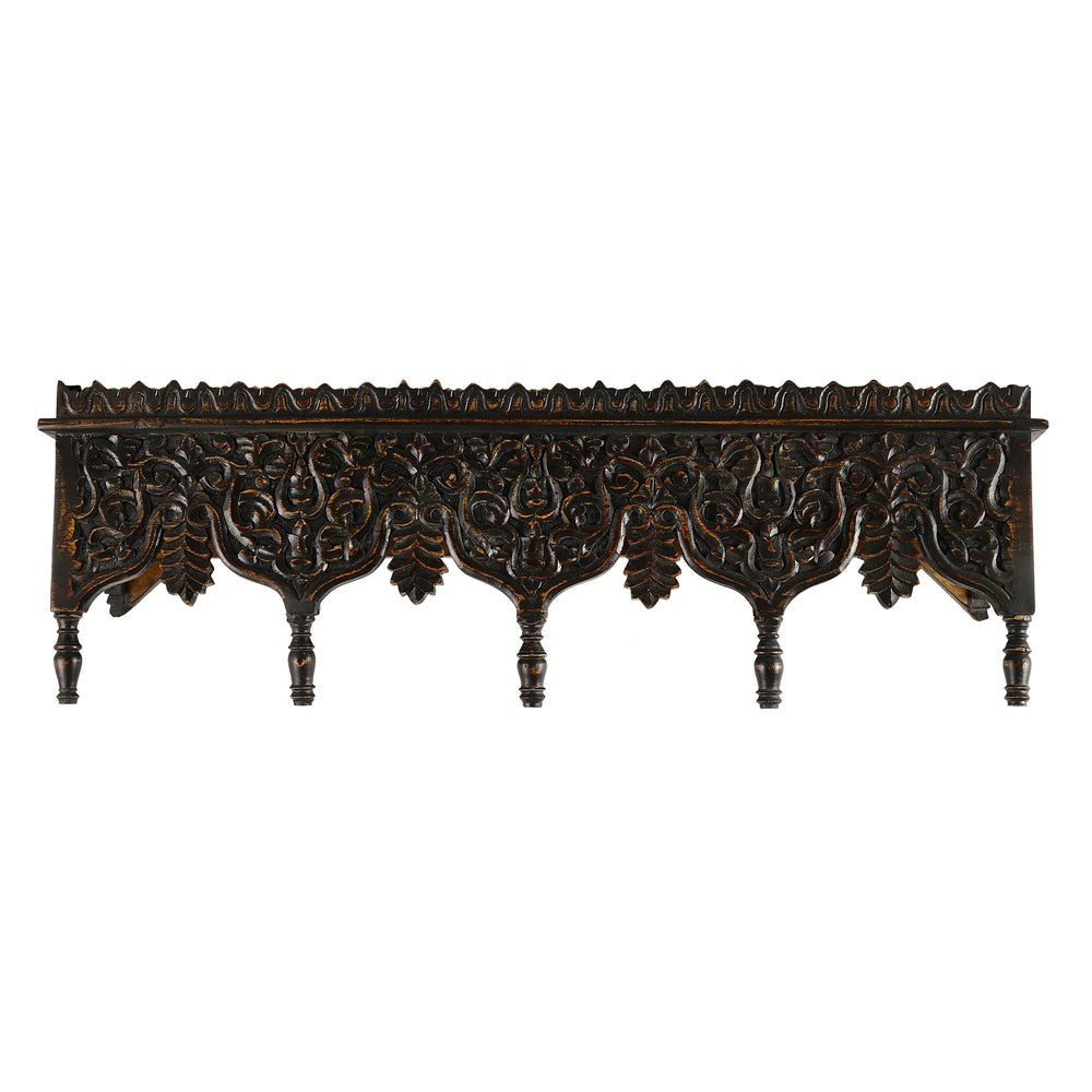 Noor Hand Carved Wall Shelf Handcrafted Wooden Wall Bookshelves ...