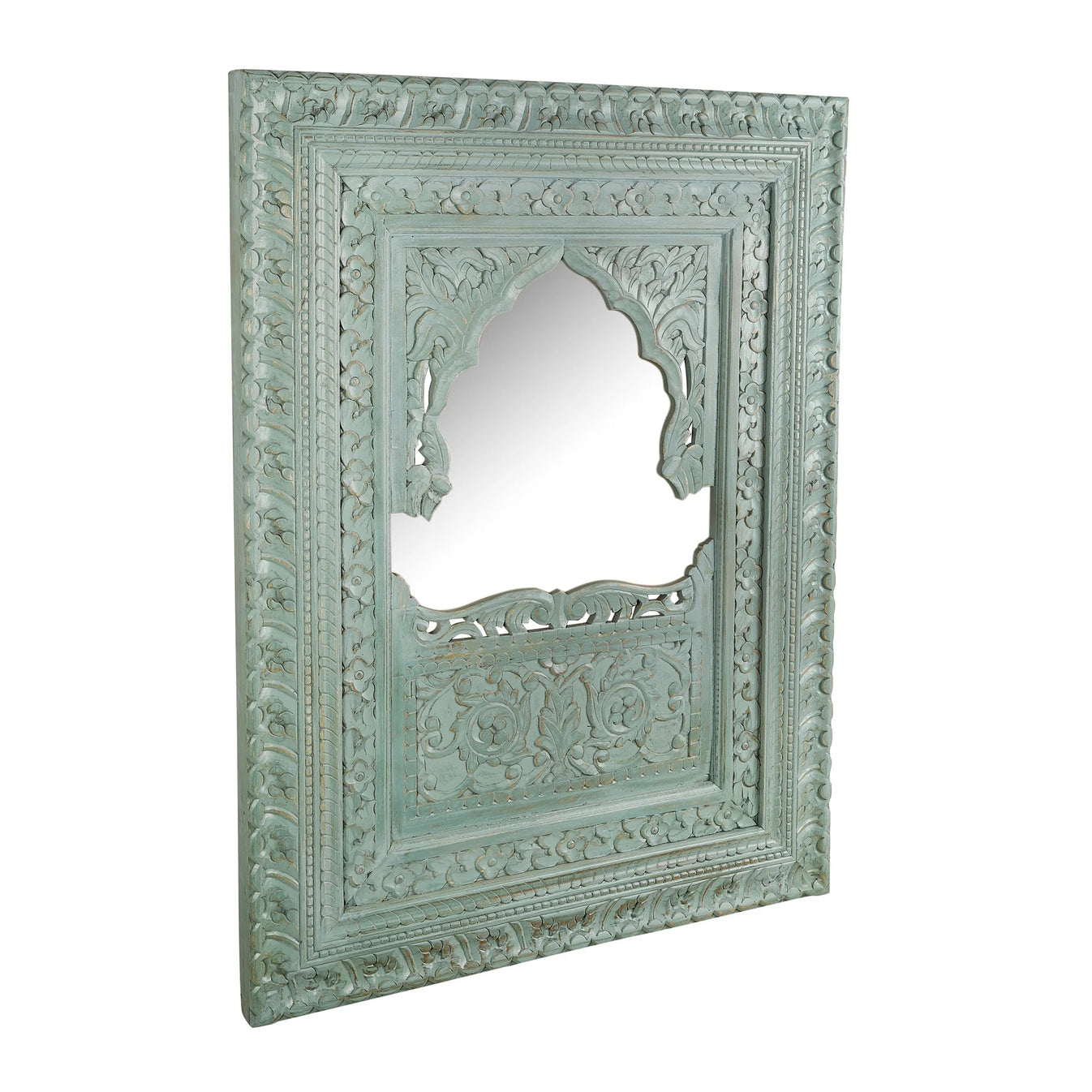 Falak Hand Carved Indian Wall Mirror | Jharokha Mirror | Vintage Wall ...