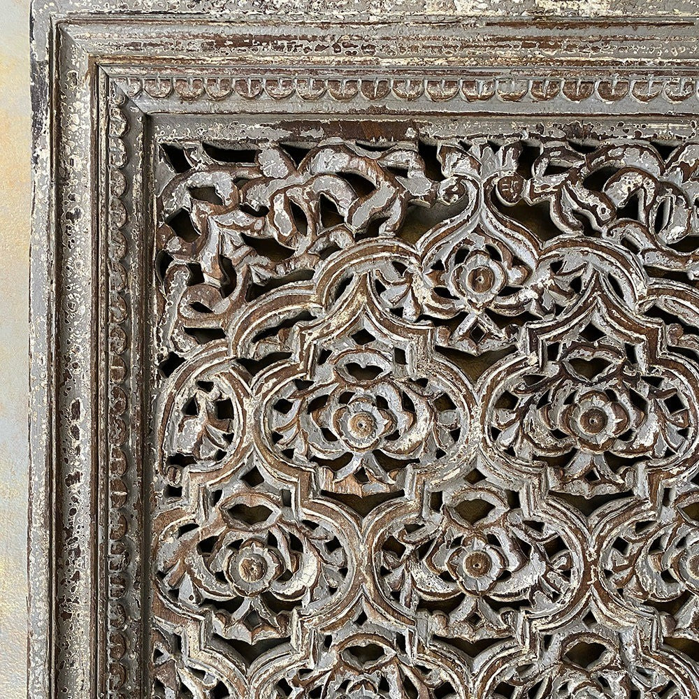 Handcrafted Wooden Carved Panel | Vintage Wall Decor | Antique Wood Wa ...
